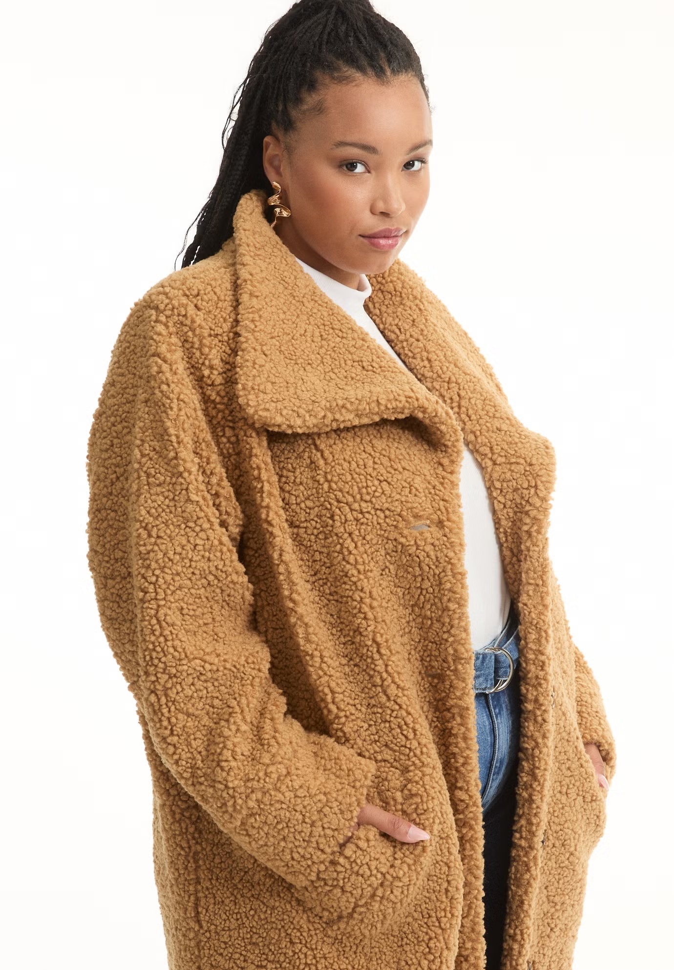 Maxi Teddy Fleece Coat - Avenue