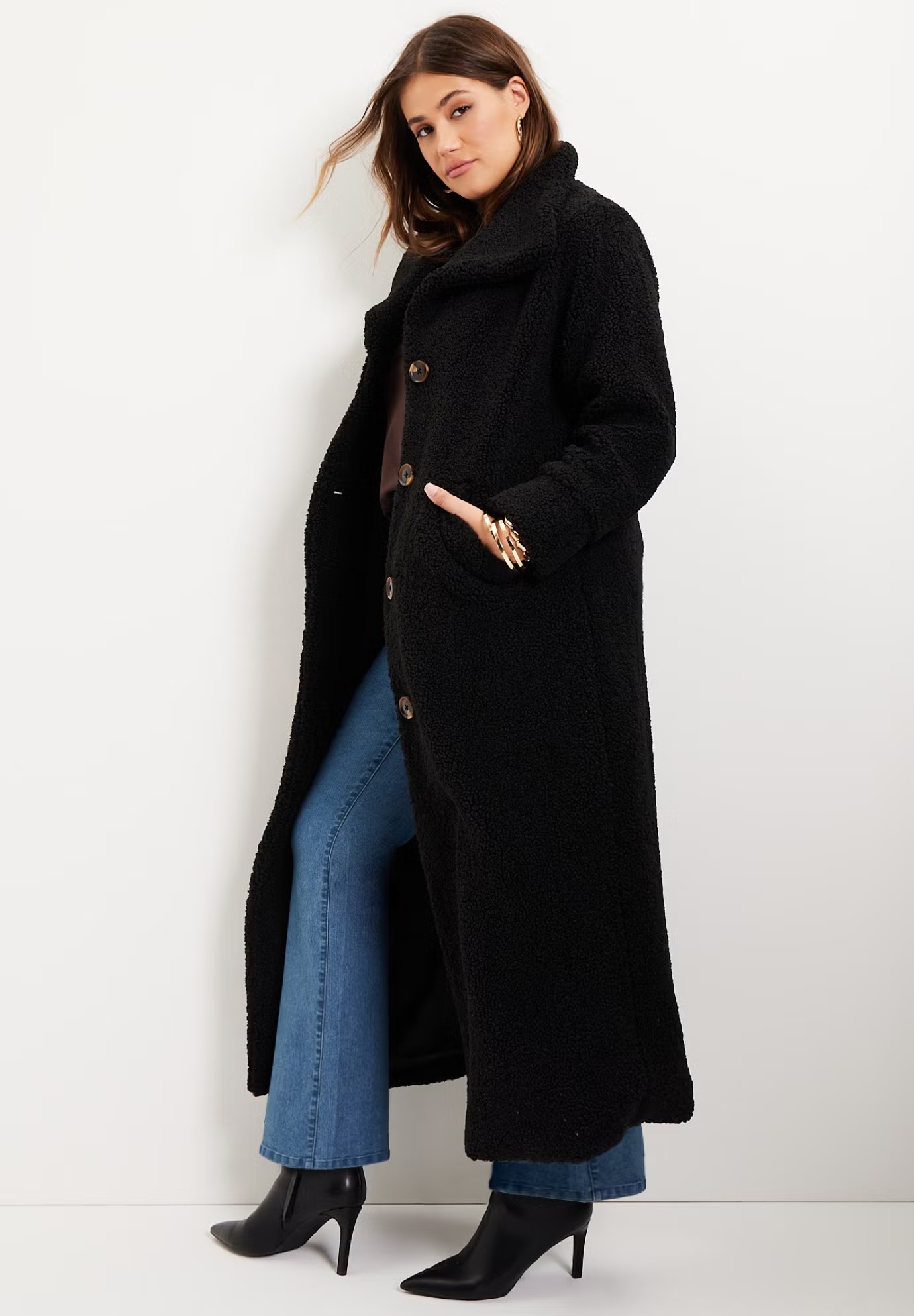 Maxi Teddy Fleece Coat - Avenue