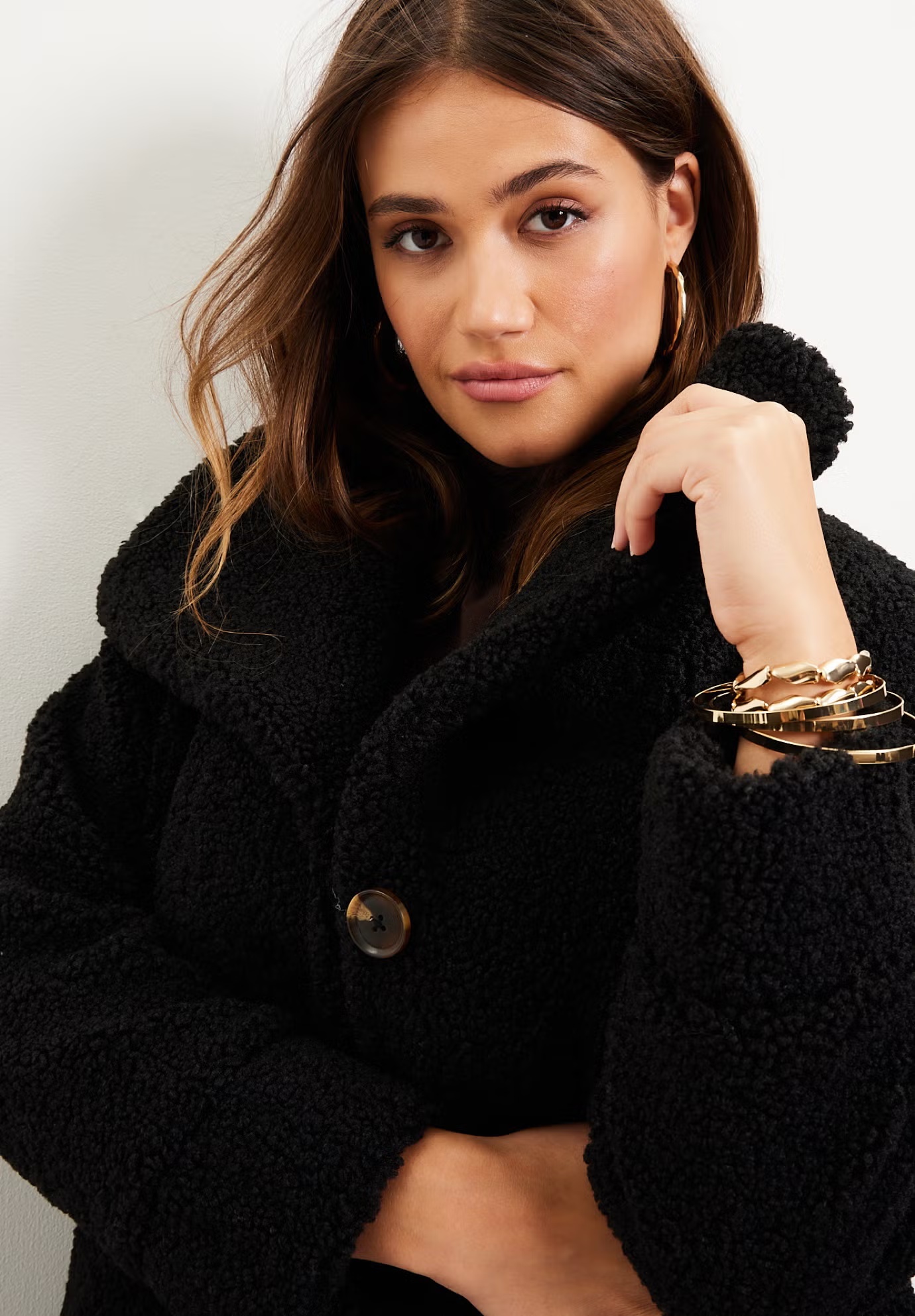 Maxi Teddy Fleece Coat - Avenue