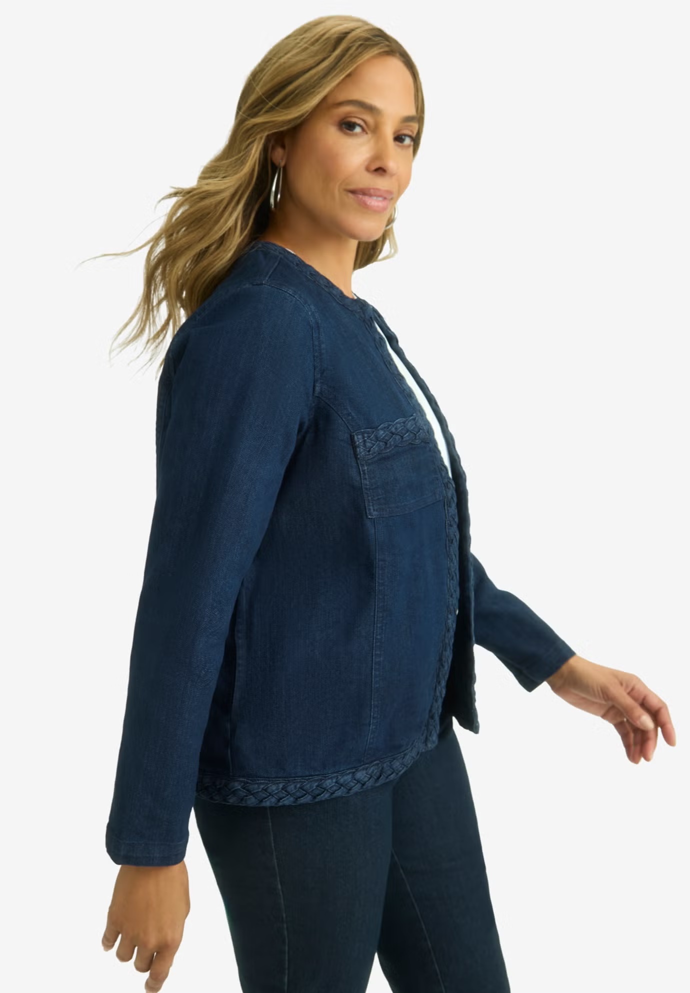 Braided Denim Jacket - Avenue