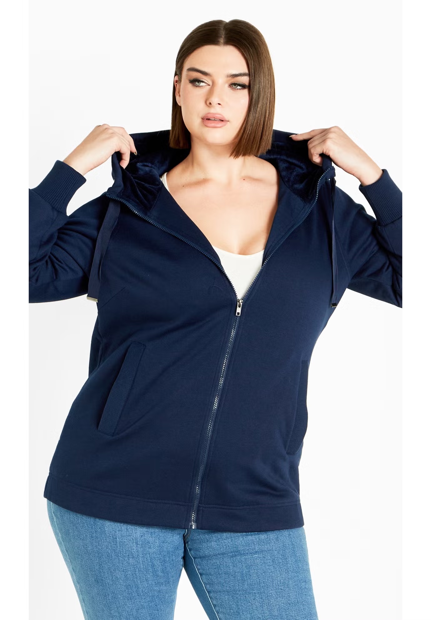 Felicity Zip Up Hood Fleece Jacket - Fluentcurve