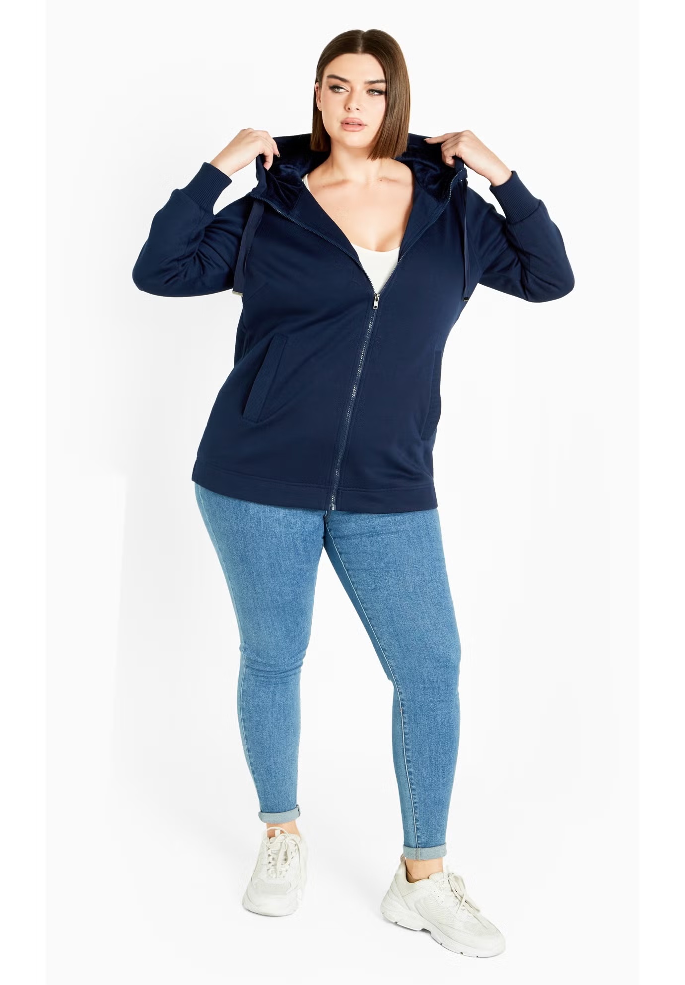 Felicity Zip Up Hood Fleece Jacket - Fluentcurve