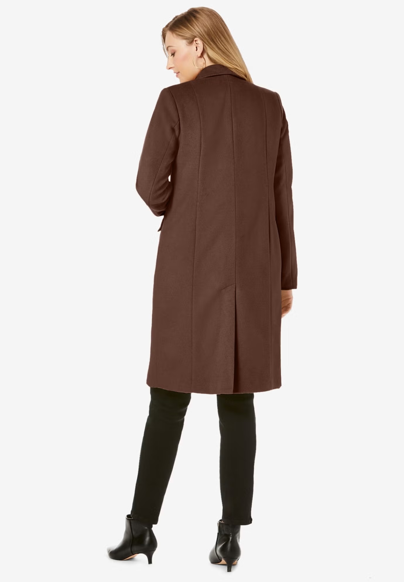 Notch Collar Wool Coat - Avenue