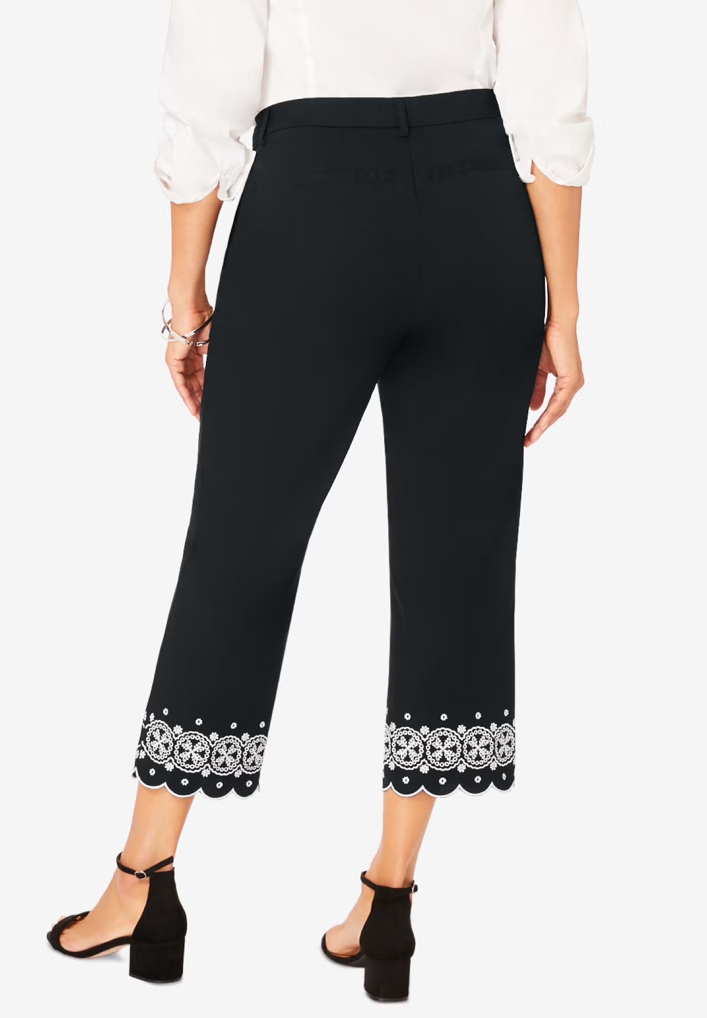 Stretch Poplin Classic Cropped Straight Leg Pant - Fluentcurve
